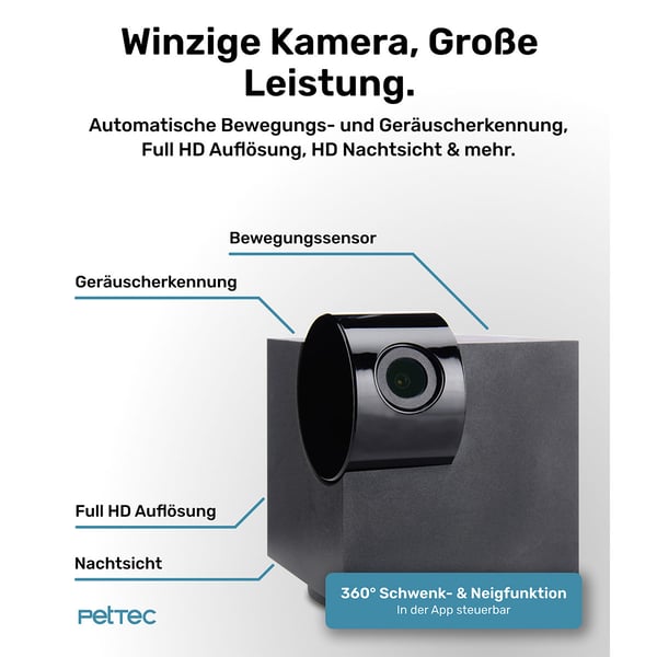 Kamera pro domácí mazlíčky PetTec Cam 360°